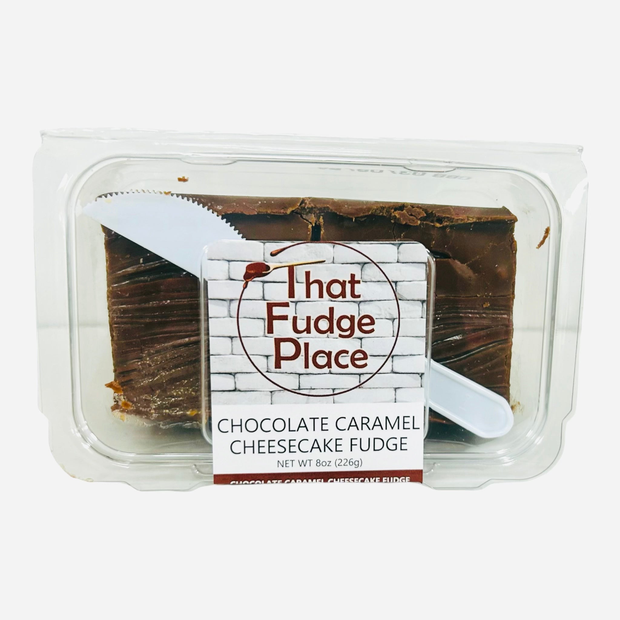That Fudge Place - Chocolate Caramel Cheesecake (8oz) – Hello Sweets Candy